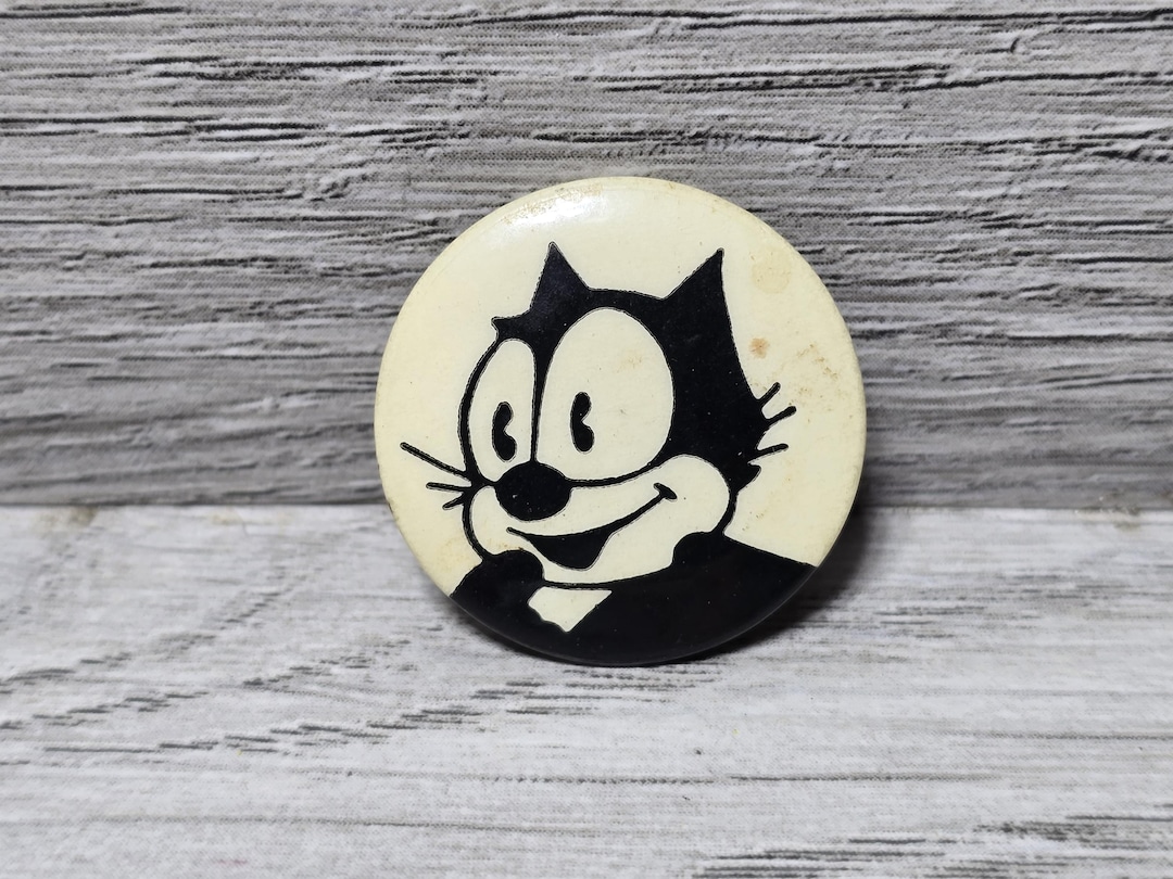 Vintage Cartoon Felix the Cat Pinback Pin 1 Inch - Etsy