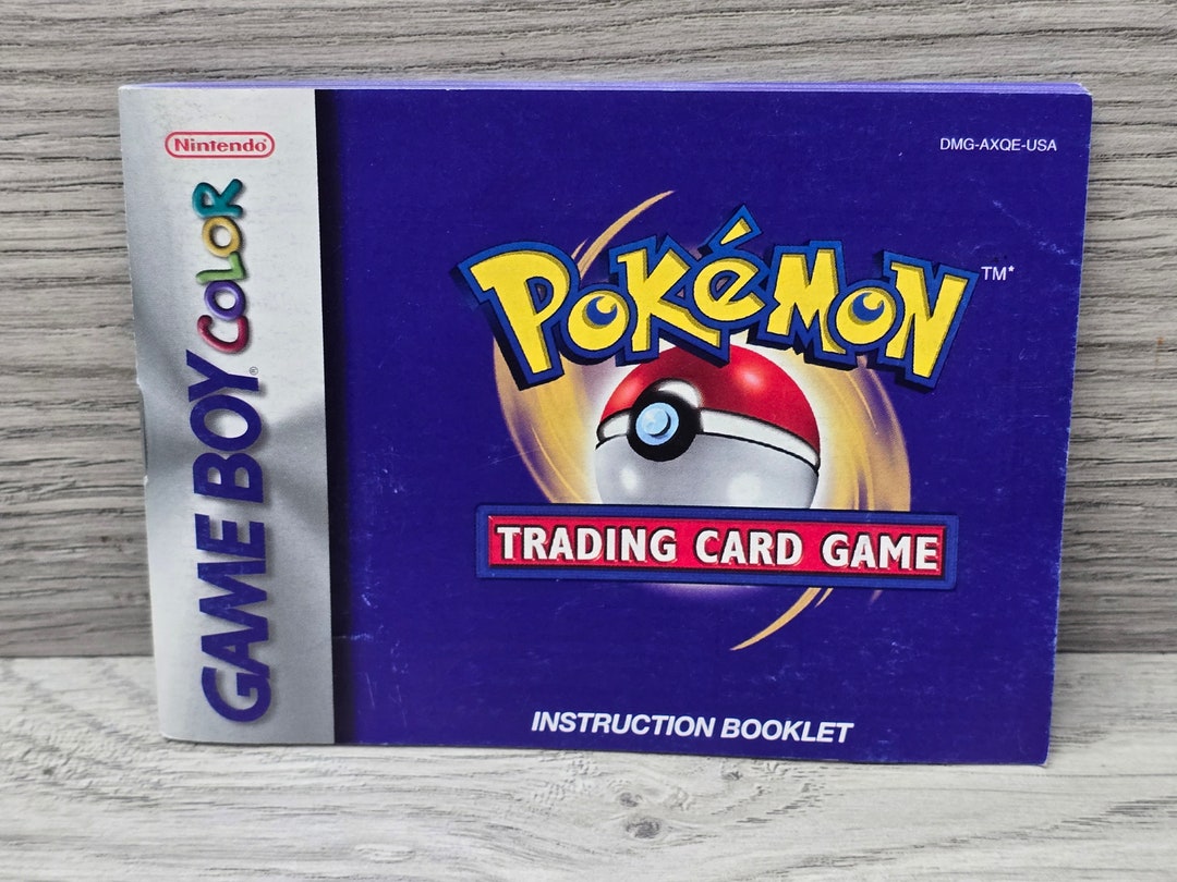 Pokemon Trading Card Game Game Boy Color Instruction Manual Booklet ...