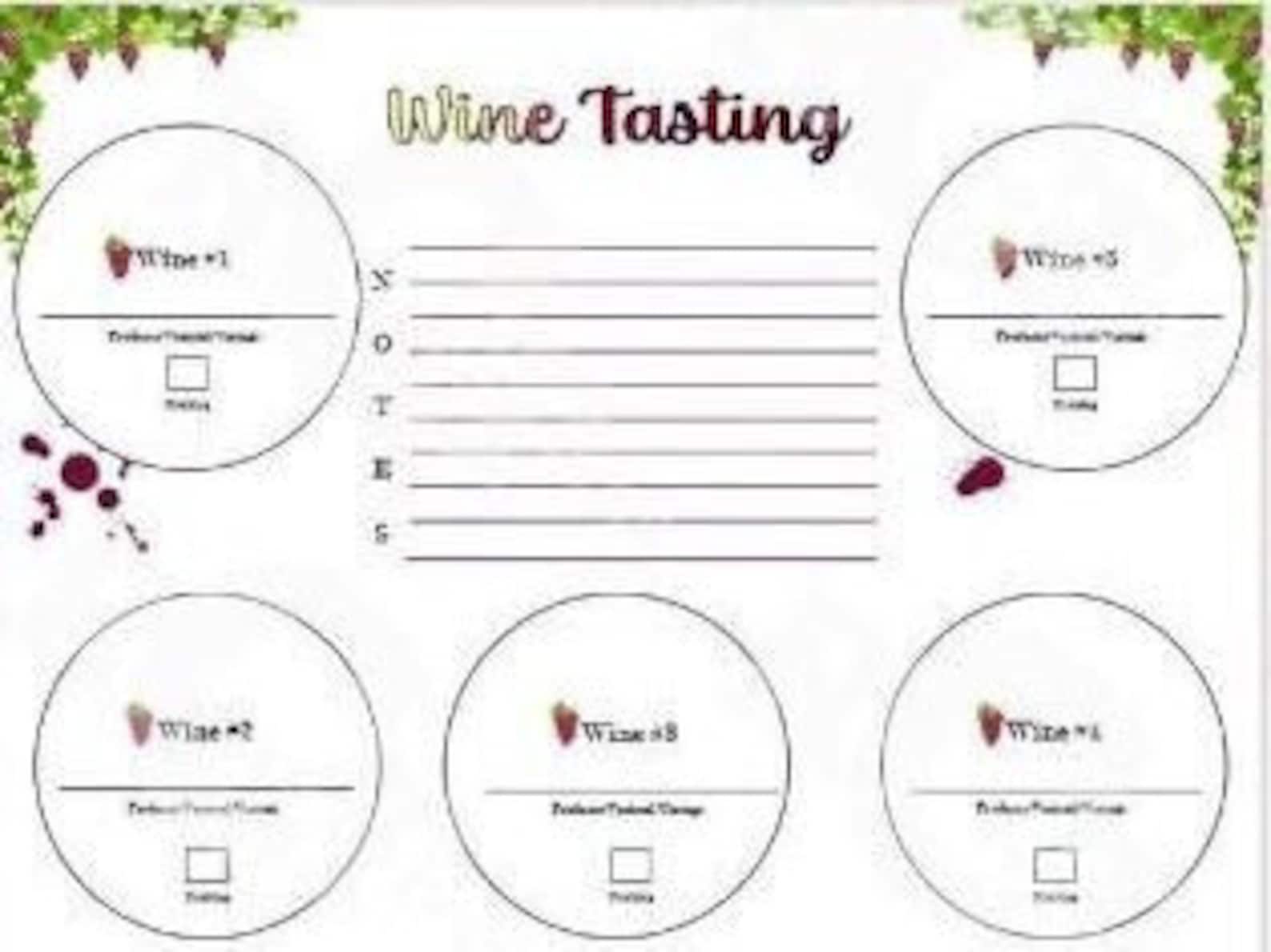 Elevate Your Wine Tasting Party With Downloadable Wine Tasting Mat - Etsy
