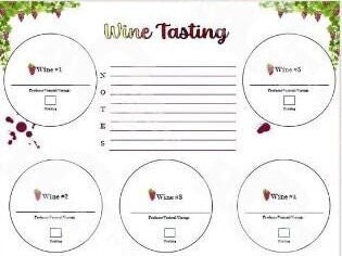 Elevate Your Wine Tasting Party With Downloadable Wine Tasting Mat - Etsy