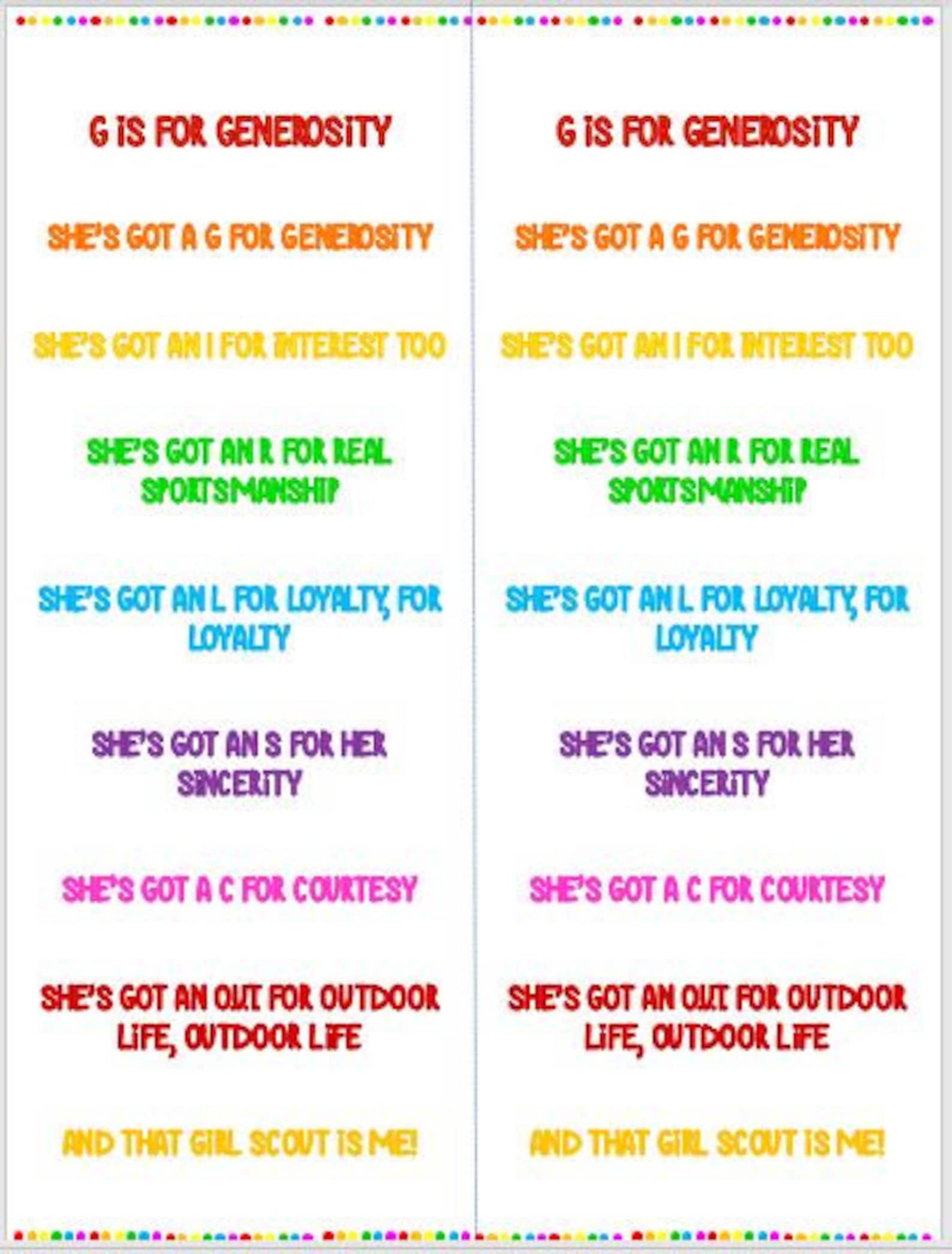 G is for Generosity Song Lyrics - Etsy