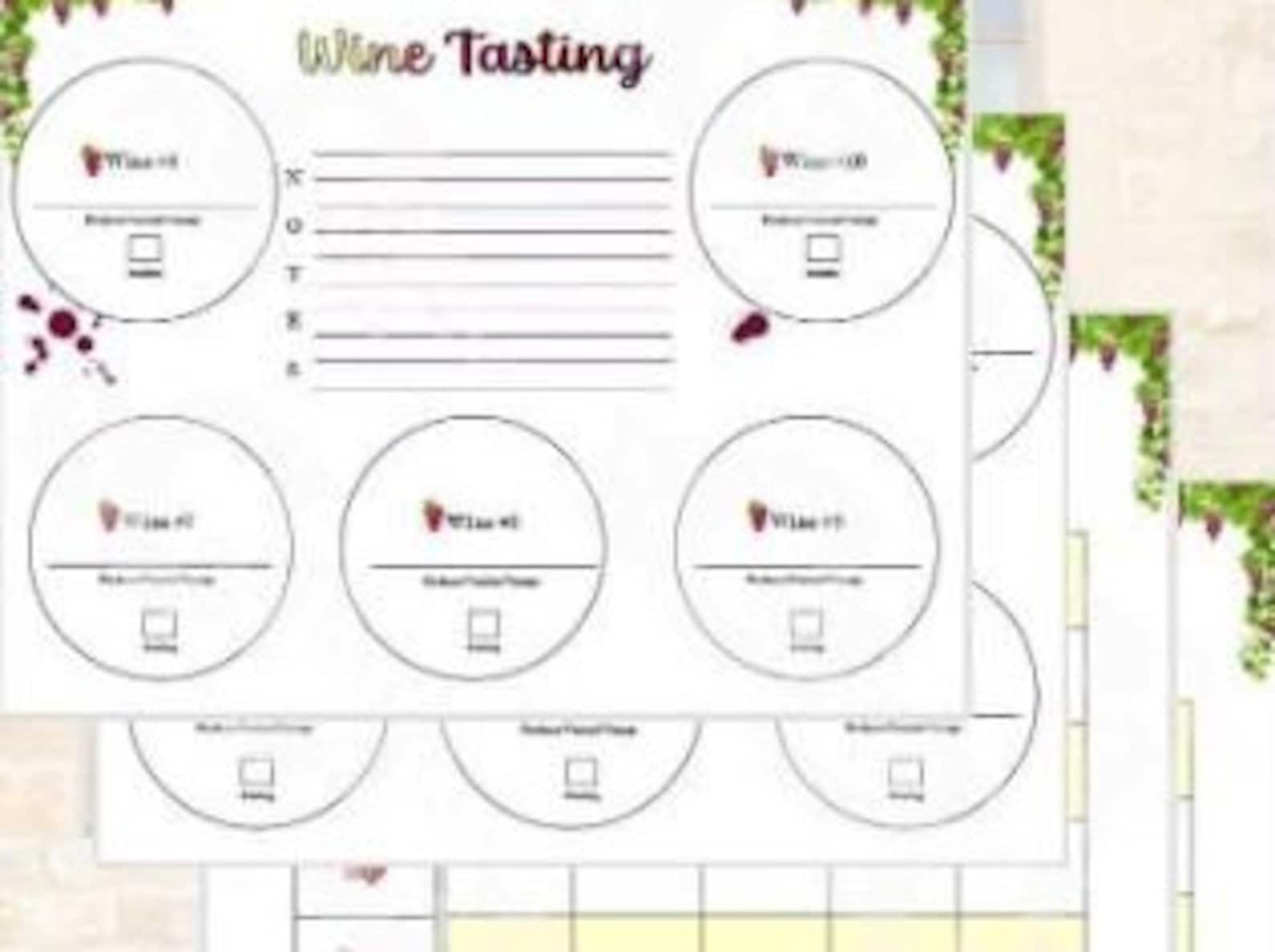 Elevate Your Wine Tasting Party With Downloadable Wine Tasting Mat - Etsy