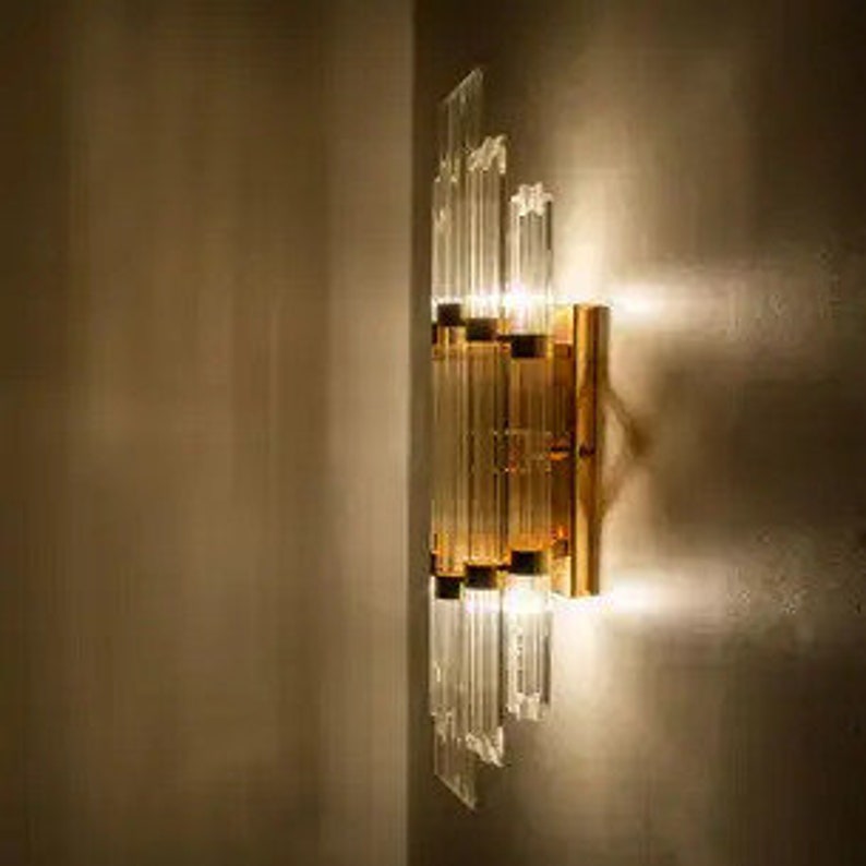 Modern Flower Shaped Glass Rod Wall Sconces - Etsy