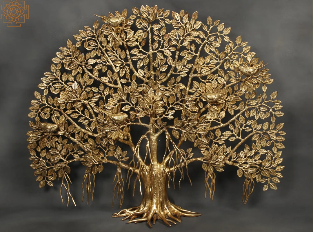 Solid Brass Tree/ Brass Bodhi Tree/ Brass Tree of Life/ Brass ...