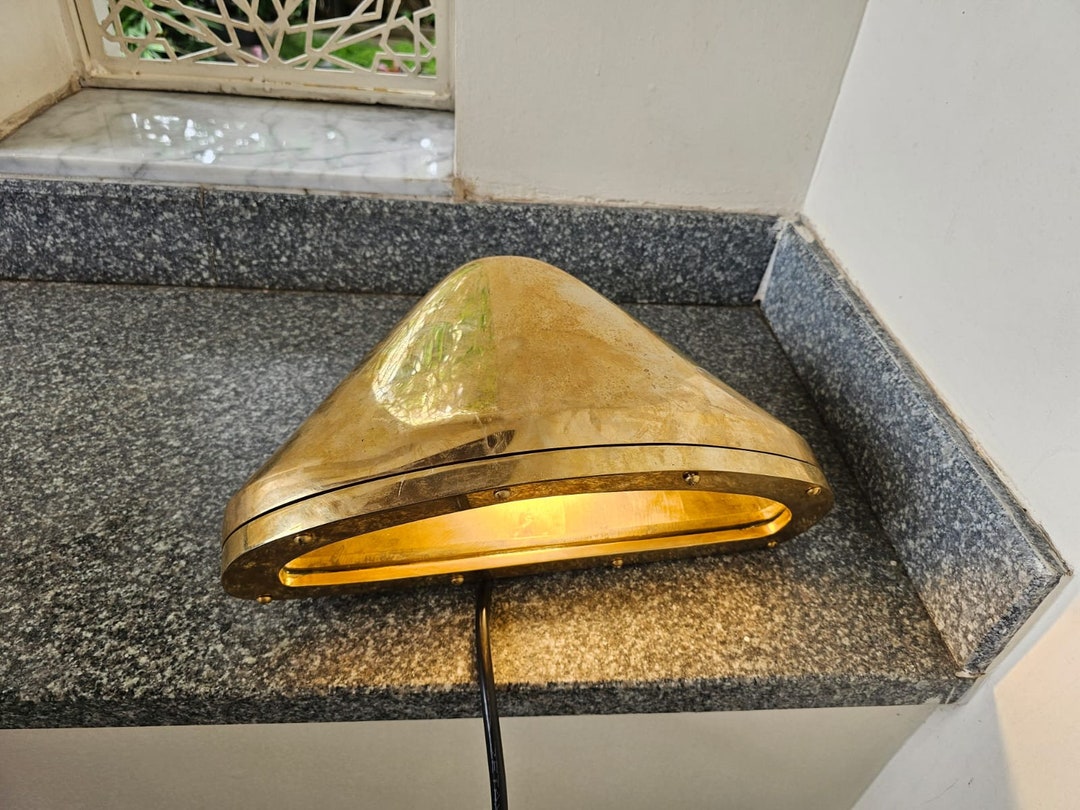 Nautical Exterior Hallway Triangle Wall Sconce Light Fixture Made of ...