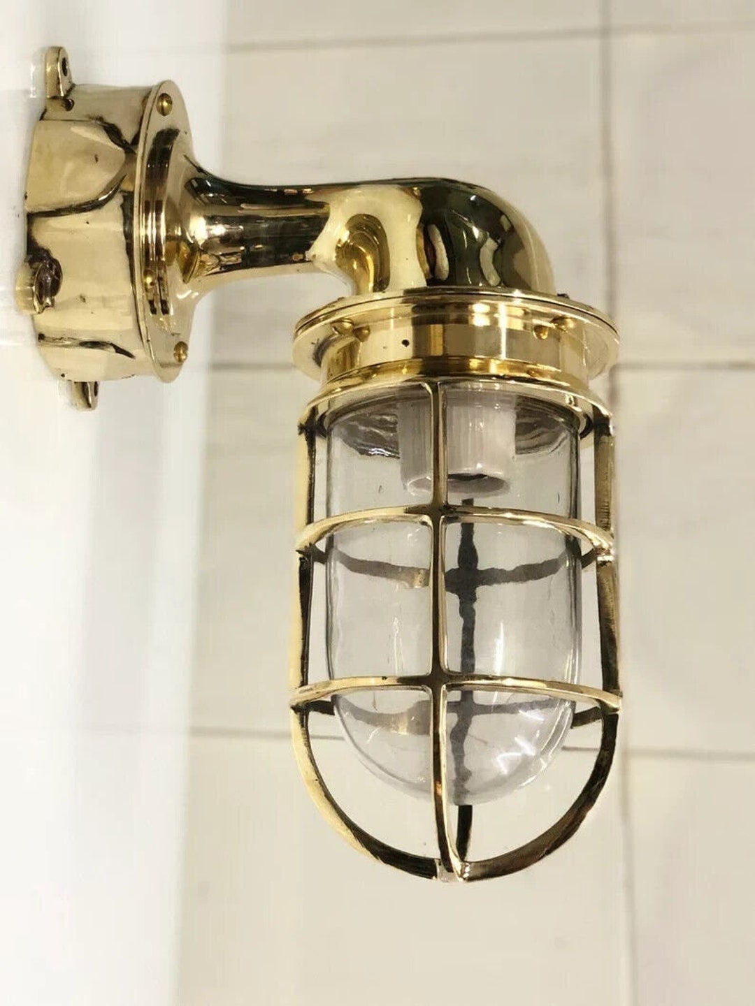 Nautical Marine New Solid Brass Swan Passage Sconce Light Junction Box ...