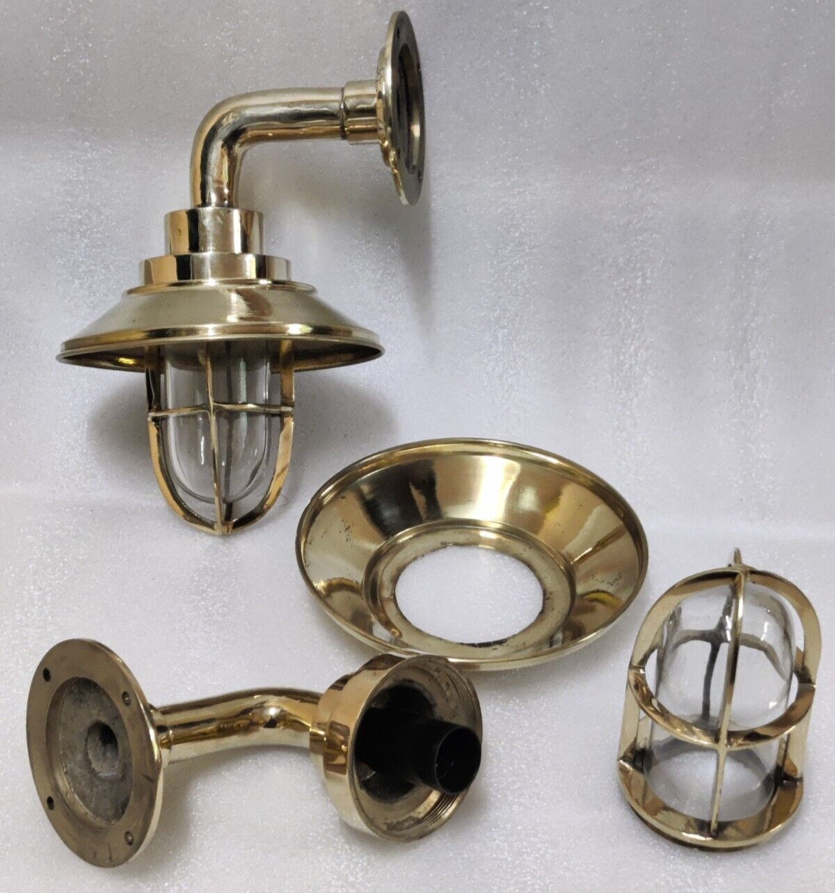 Nautical Bulkhead Light Marine Solid Brass Wall Light With Shade - Etsy