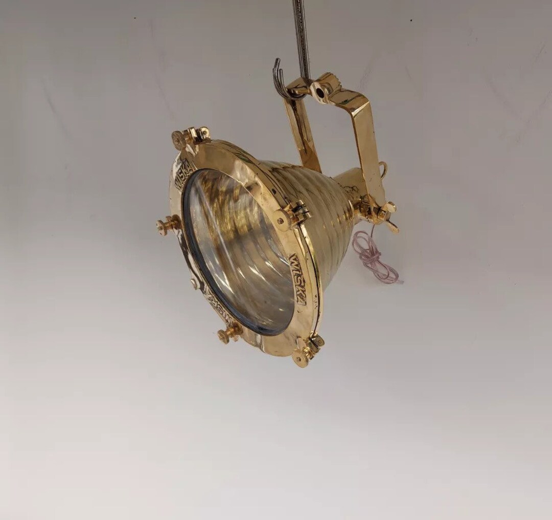Vintage Style Signal Spot Search Light Brass Pendant Light Hanging Ceiling Brass Lamp - Etsy