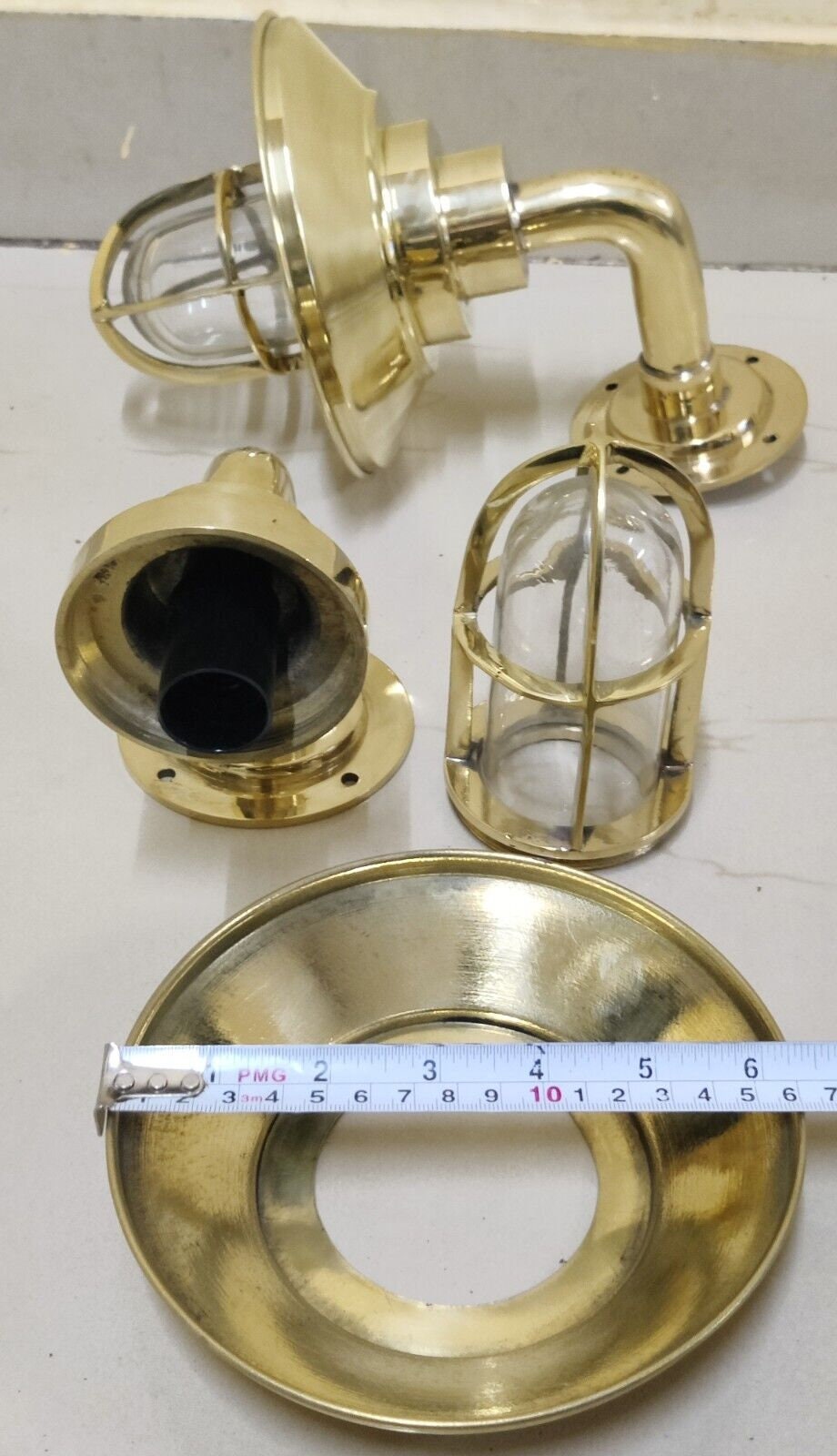 Nautical Bulkhead Light Marine Solid Brass Wall Light With Shade - Etsy