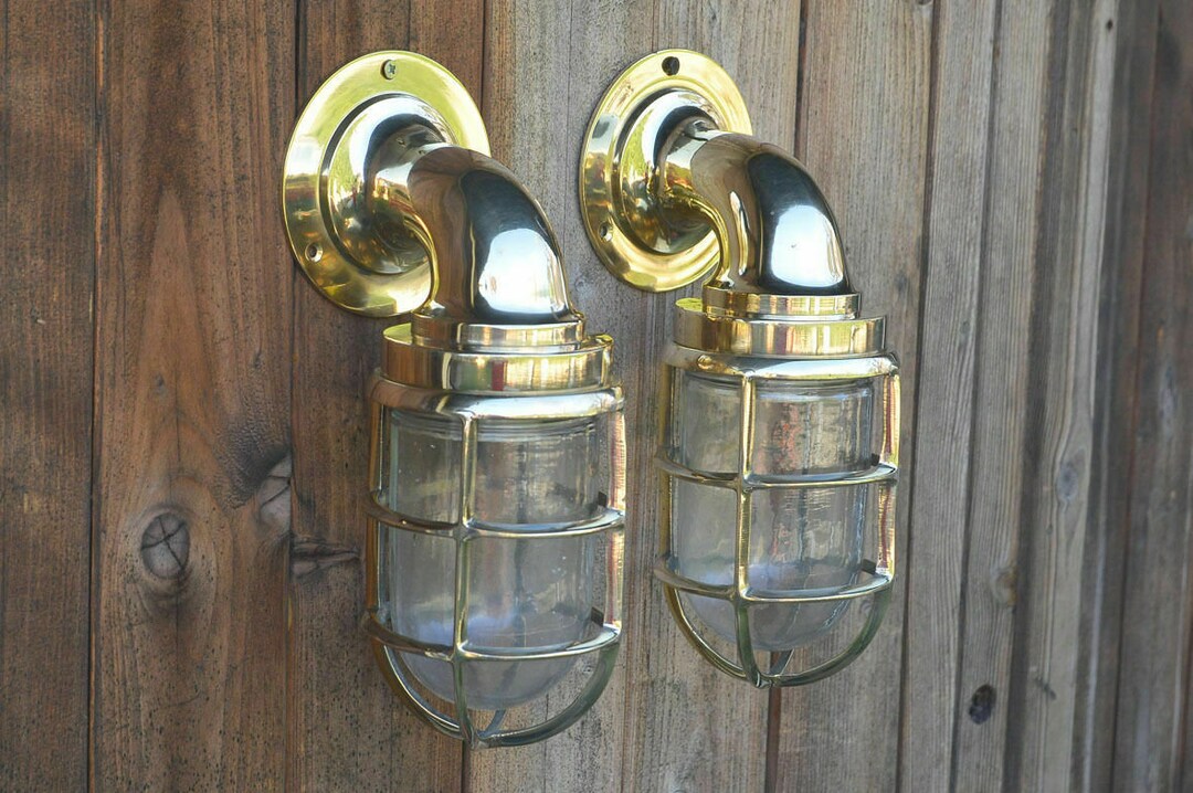 Nautical Solid Brass American Passage Bulkhead Wall Light 10.5 Inch - Etsy