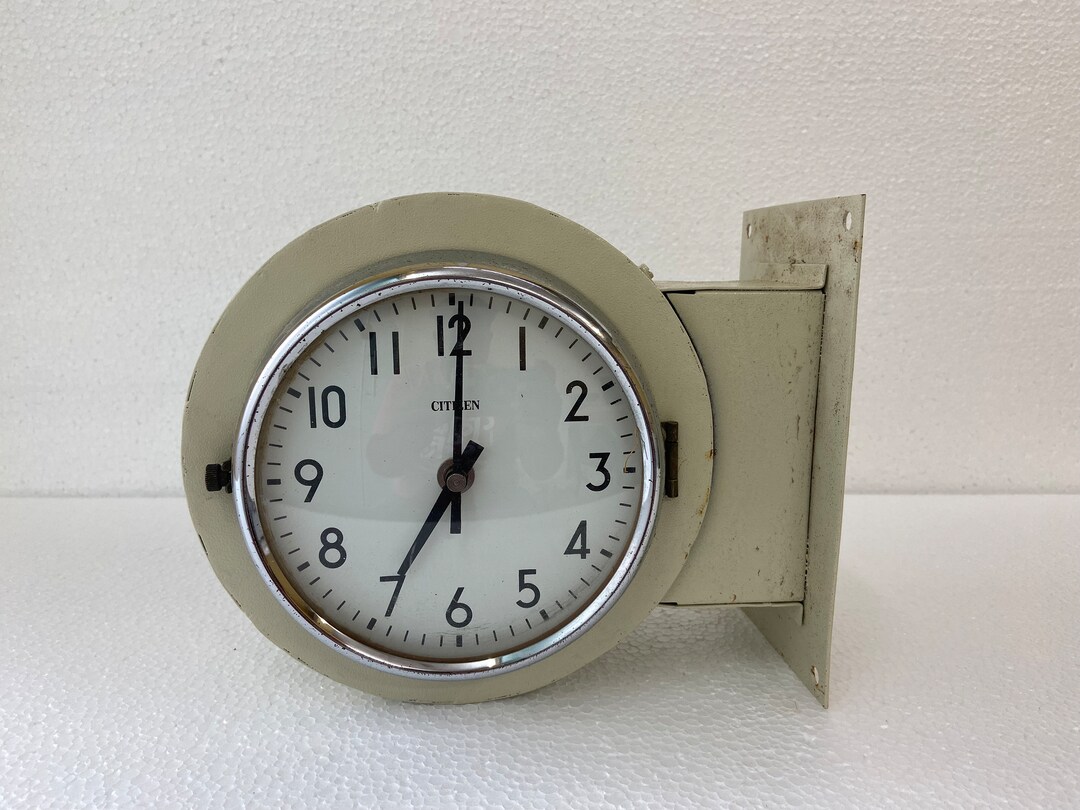 Double Sided Citizen Wall Clock With Chrome - Etsy