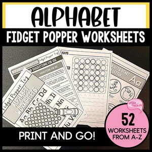 Alphabet Worksheet Printable Preschool - Etsy