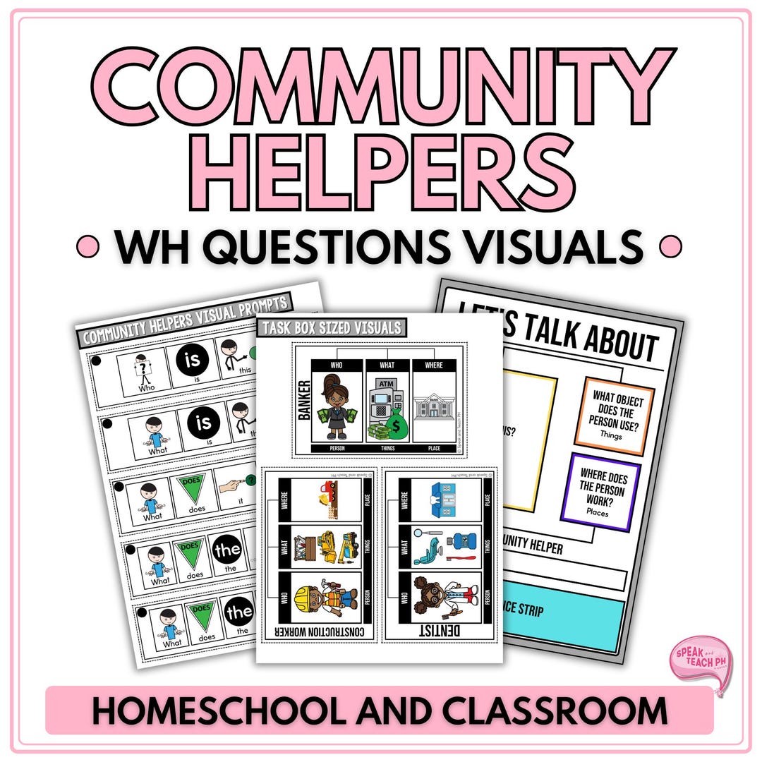 Educational Community Helpers Printable for Preschool Learning - Speech ...