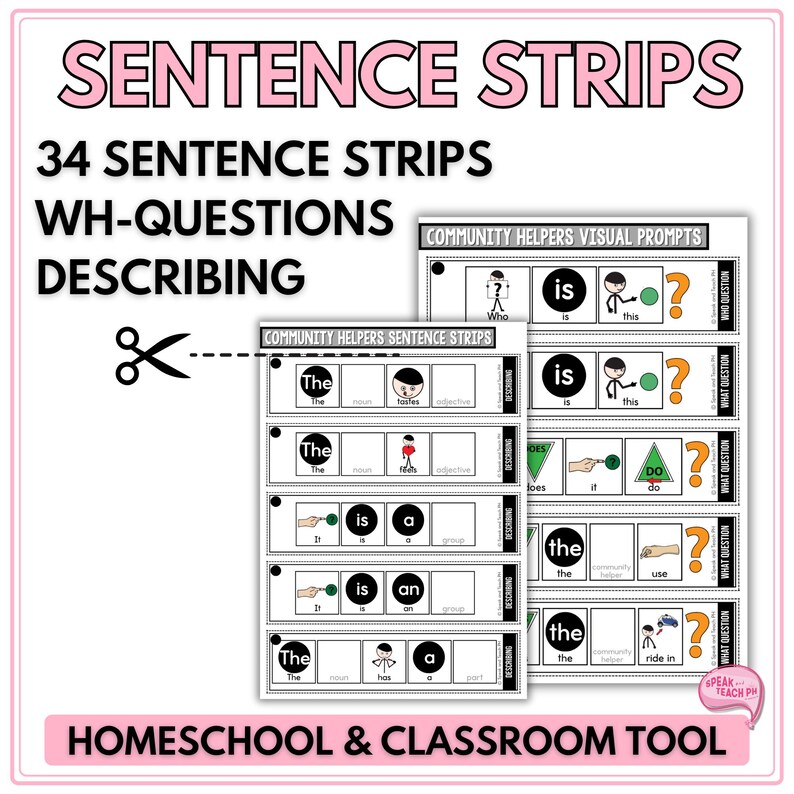 Educational Community Helpers Printable for Preschool Learning - Speech ...