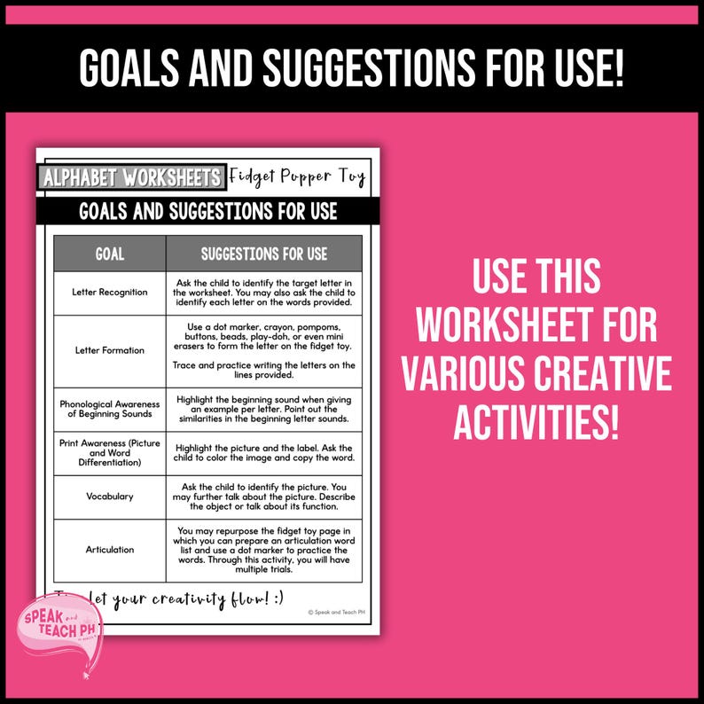 Alphabet Worksheet Printable Preschool - Etsy