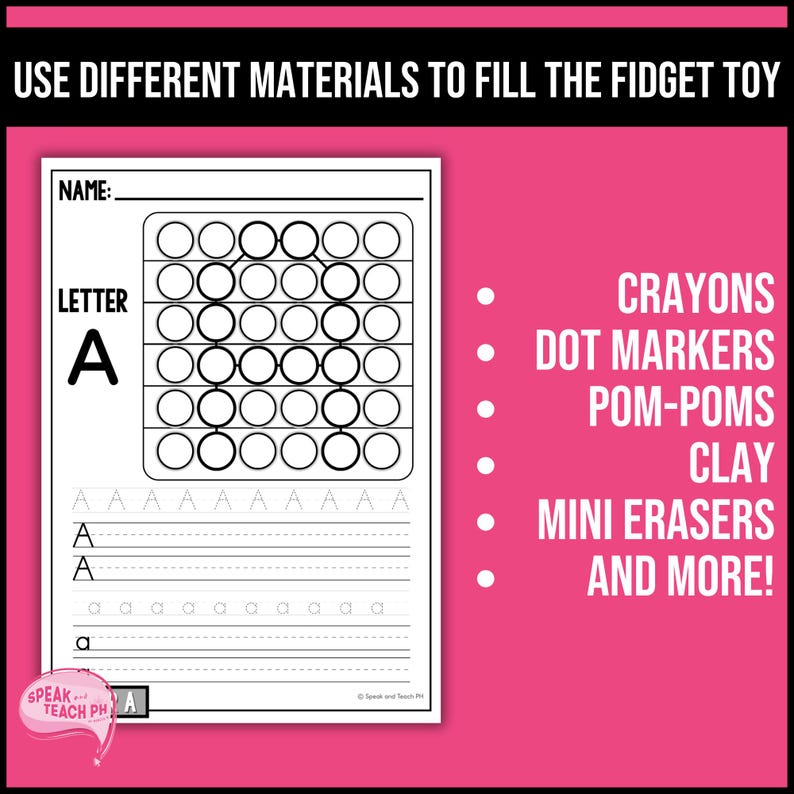 Alphabet Worksheet Printable Preschool - Etsy