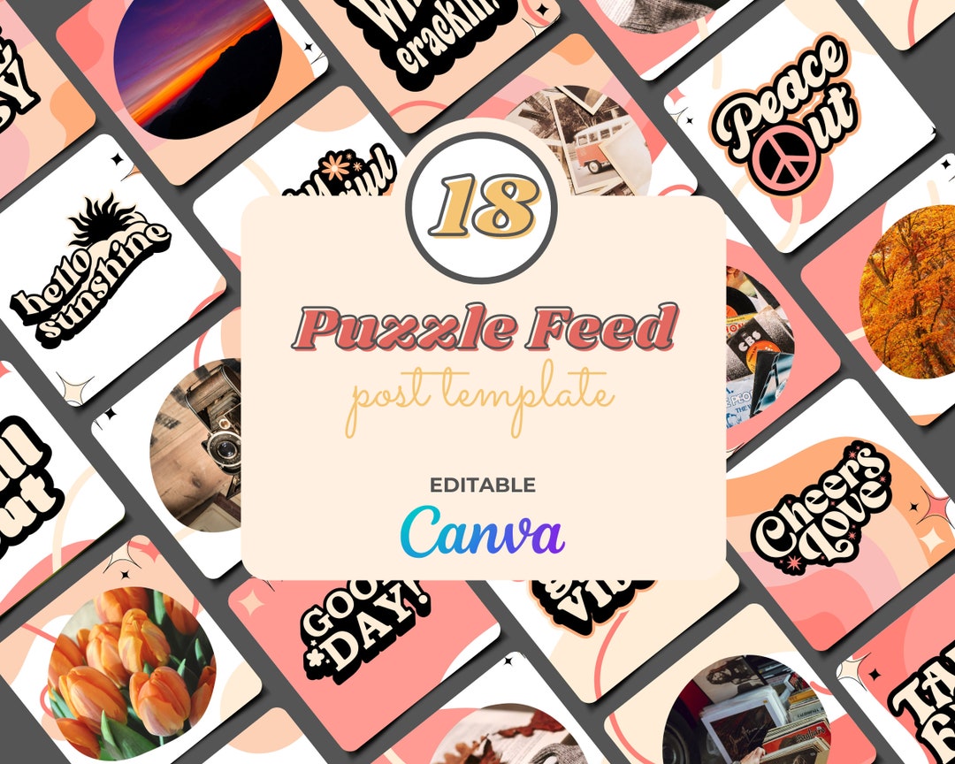 Instagram Puzzle Feed Instagram Puzzle Feed Template Canva Instagram ...