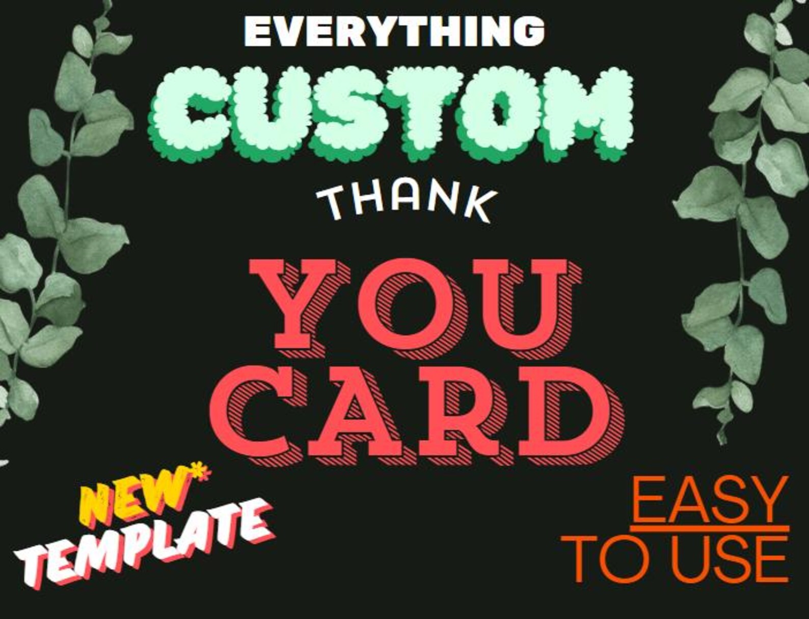 Editable Thank You Poster Template Customizable & Printable Design for ...