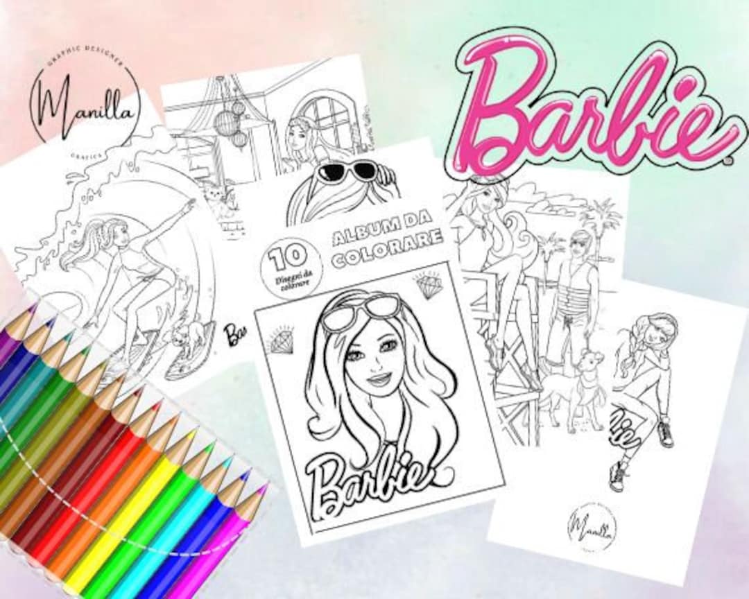 Barbie Colorization Adventure Album PDF Album to Colorize - Etsy