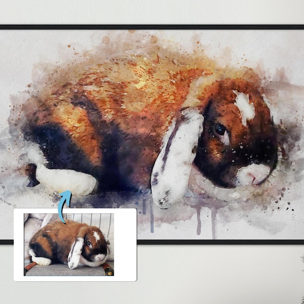 Bunny Portrait - Etsy