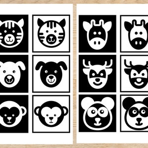 120 Printable Sensory Flashcards, High-contrast Newborn Card,visual ...