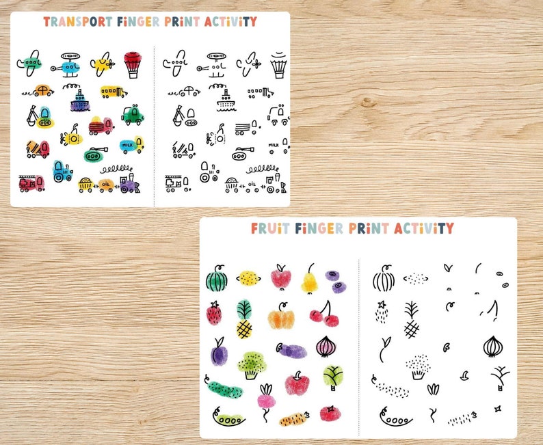 Kids Fingerprint Printables, Fingerprint Art, Personalised Gift ...