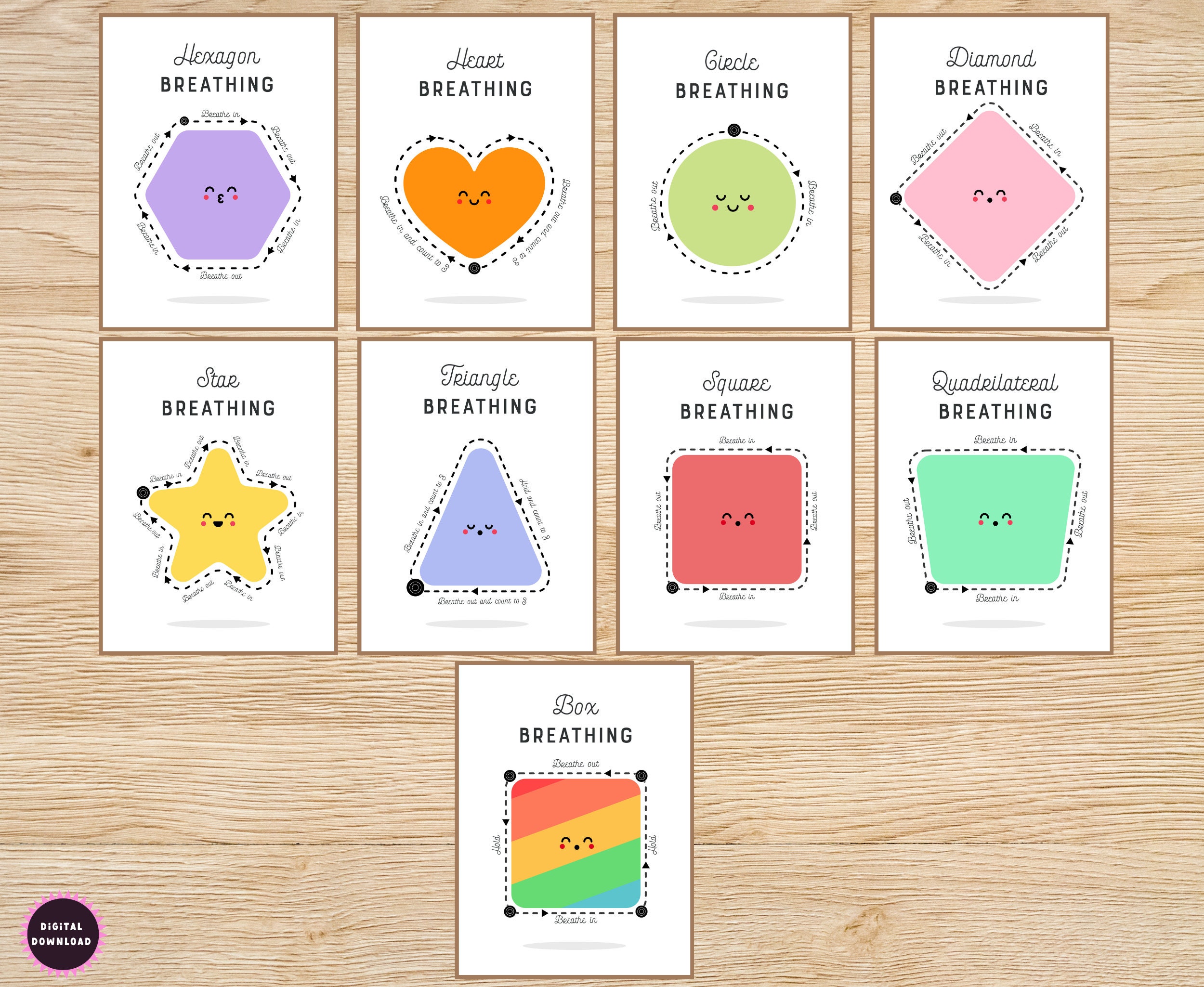 Finger Tracing Calming Cards, Calm Down Corner Activity, Meditation ...
