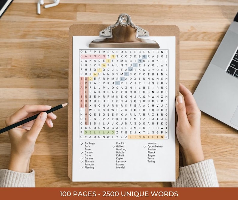 Themed Word Search Puzzle, 2500 Unique Word Search, Printable Puzzle, Relaxing Word Searches ...