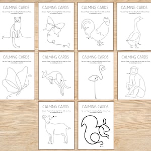 Finger Tracing Calming Cards, Calm Down Corner Activity, Meditation ...