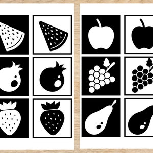 120 Printable Sensory Flashcards, High-contrast Newborn Card,visual ...