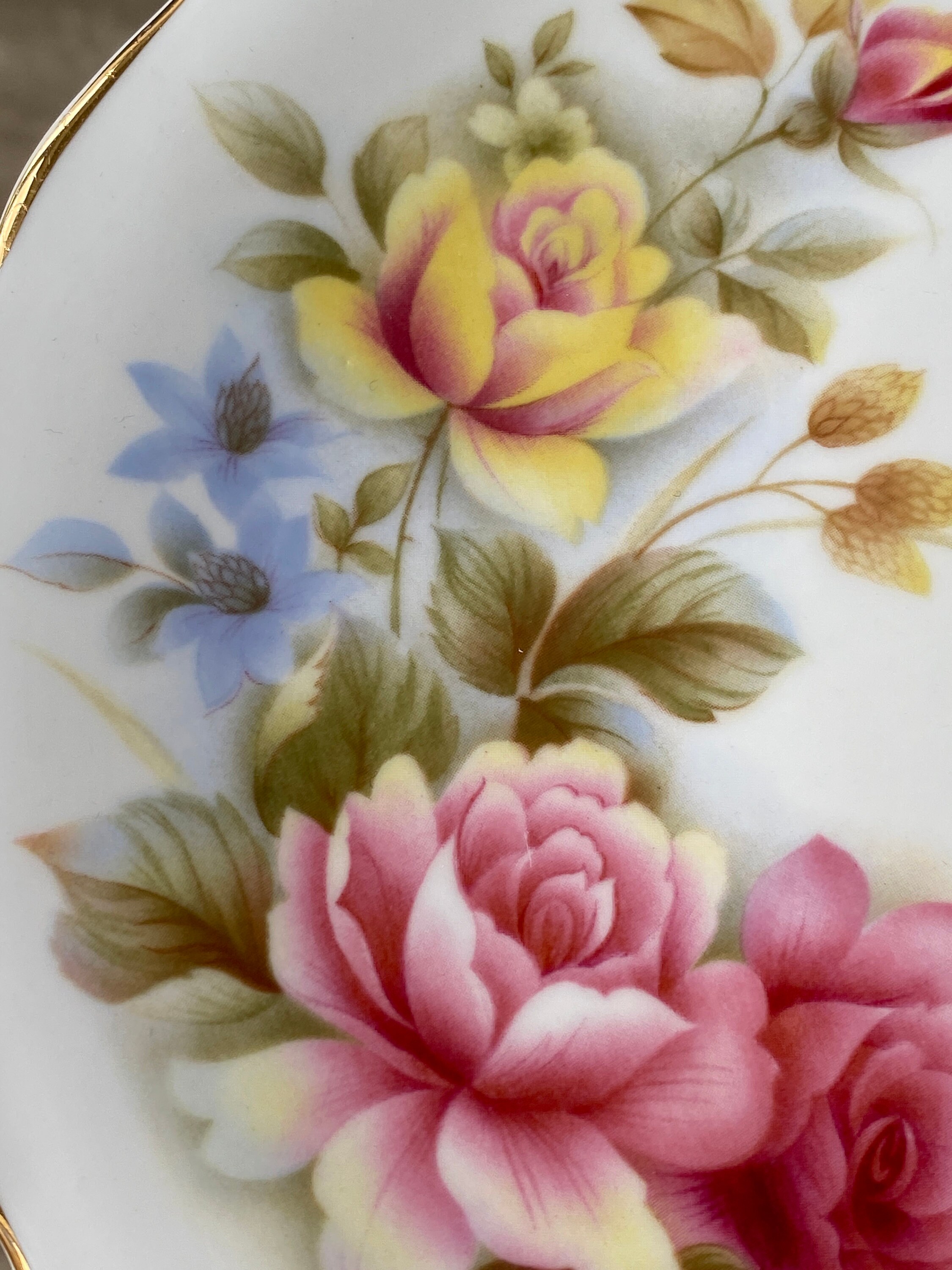 Vintage Arklow Irish Bone China Cake Plate With Lovely Rose Pattern and ...