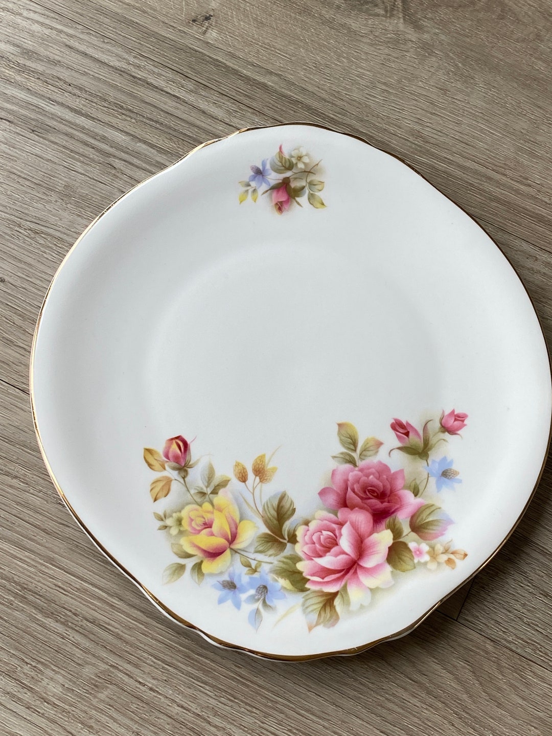 Vintage Arklow Irish Bone China Cake Plate With Lovely Rose Pattern and ...