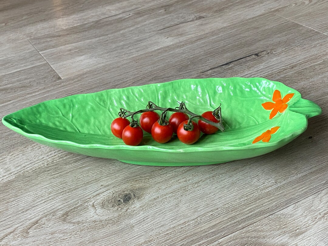 Vintage Beswick Ware Green Leaf Dish 32cms Long England - Etsy