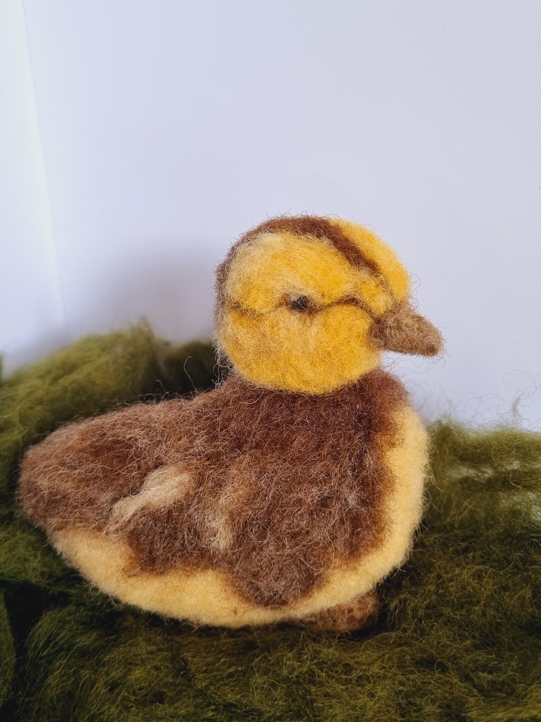 Little Fluffy Mallard Duckling - Needle Felt Duck - Cute Wool Animals ...