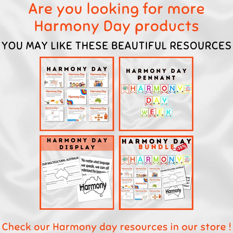 Harmony Day Posters Harmony Week Display Wall Decor - Etsy Harmony Day Posters Harmony Week Display Wall Decor - Etsy