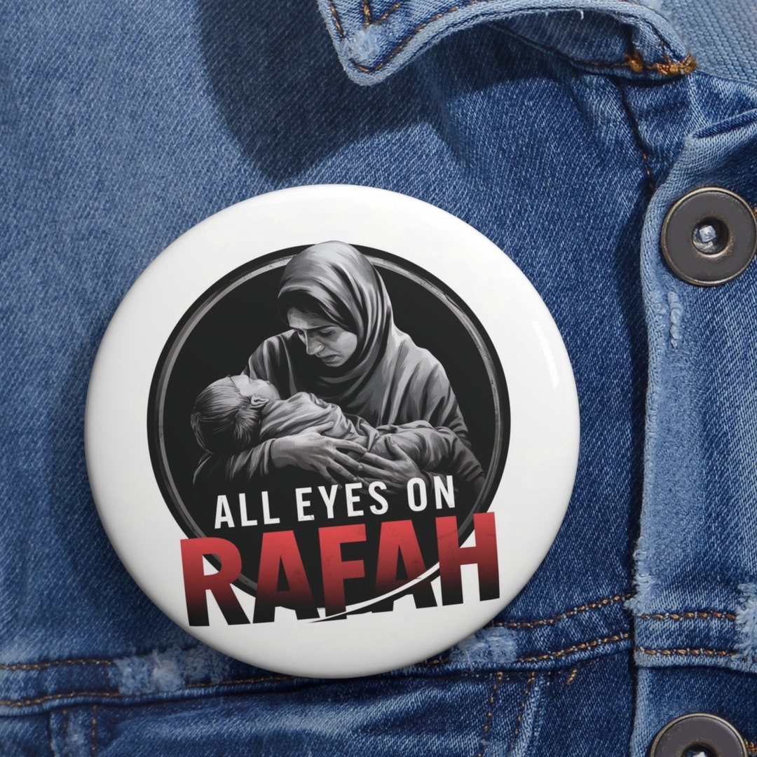 All Eyes on Rafah, Ceasefire Pin, Peace Pin Button, Peaceful Protest ...