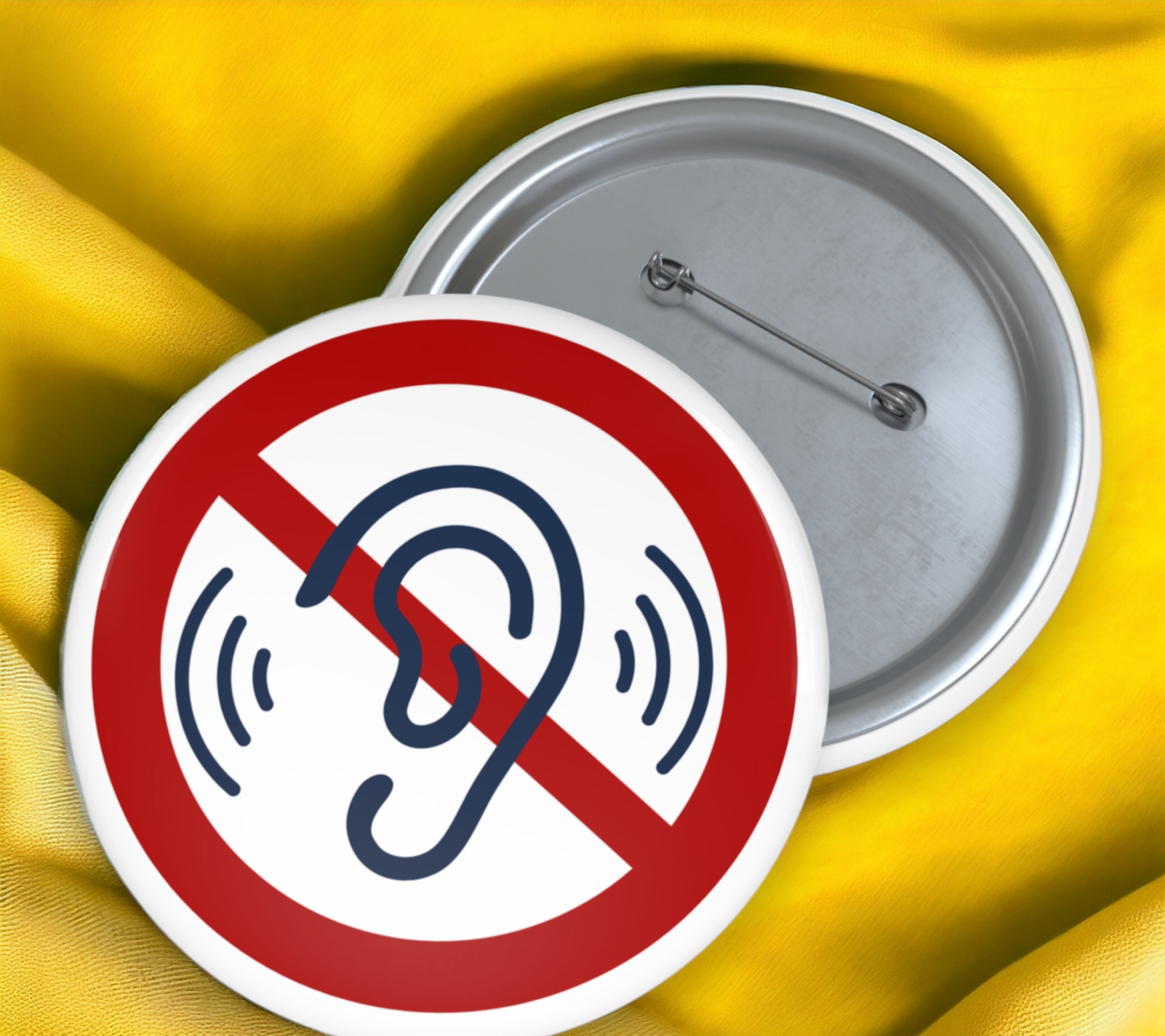 Hearing Impaired , Awareness, Pin Buttons, Hearing Aid, Gift ...