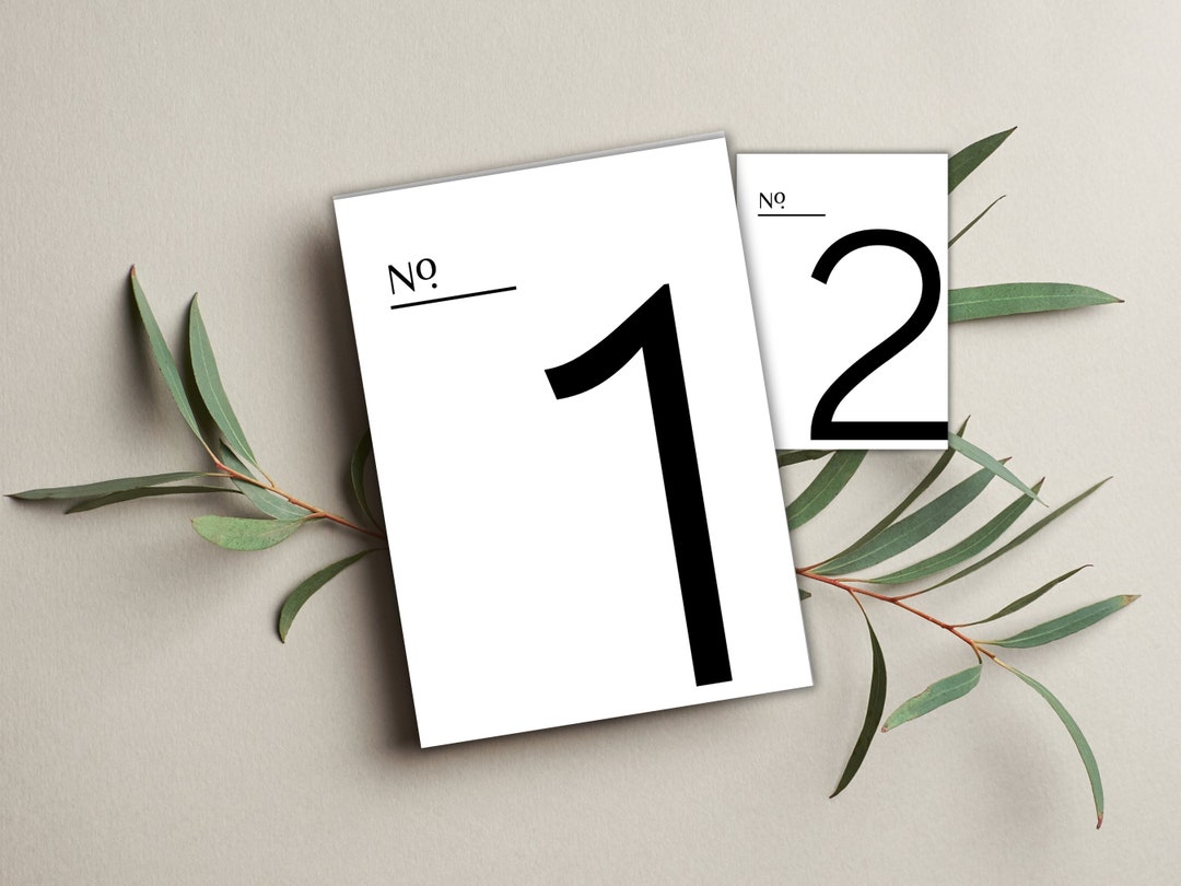 Luxury Wedding Table Numbers Template 5x7 Printable Table Numbers PDF ...