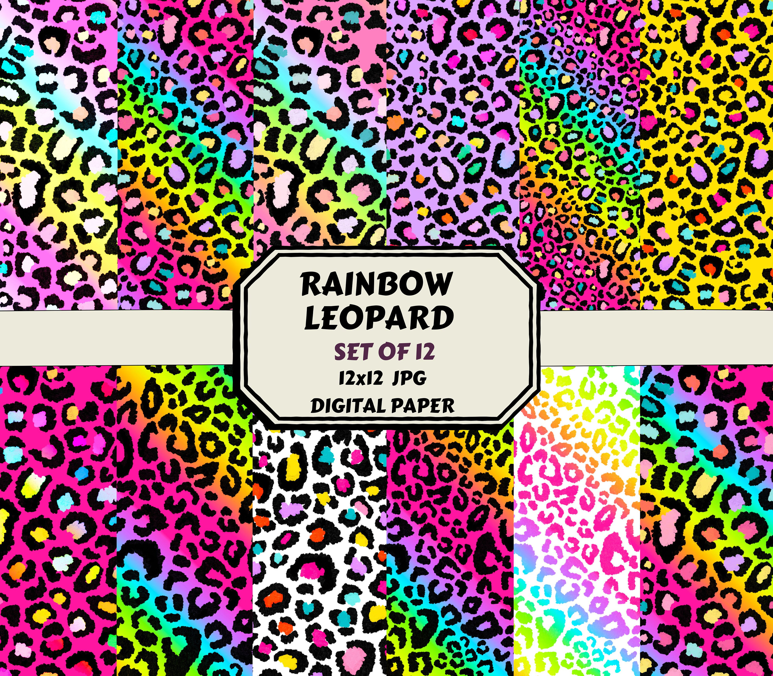 Rainbow Cheetah Print Backgrounds