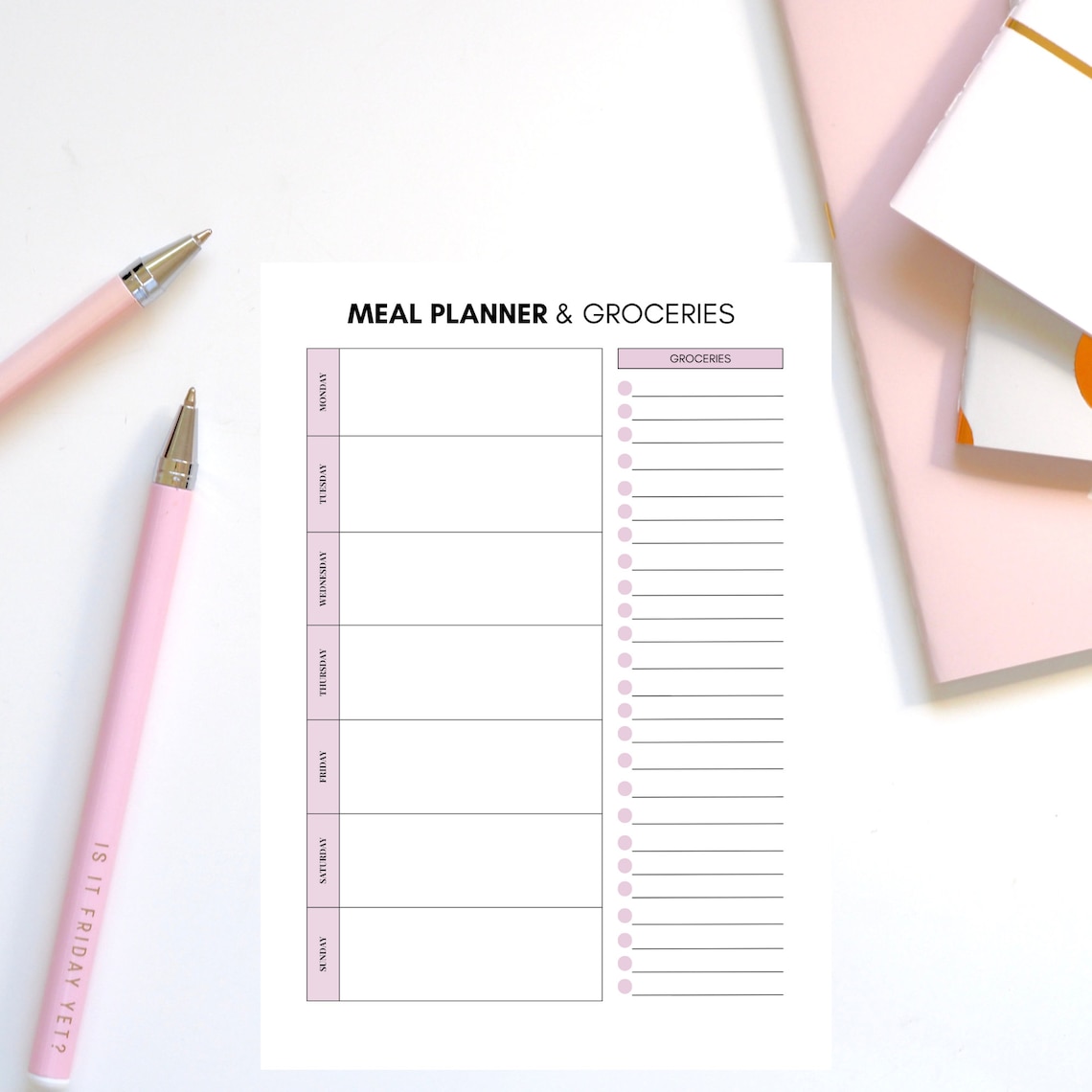 Daily Meal Planner | Printable PDF | A4 Size | Instant Download ...