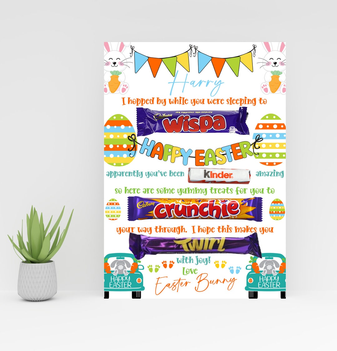 DIGITAL Easter A4 Chocolate Message Board Boy DIGITAL DOWNLOAD - Etsy