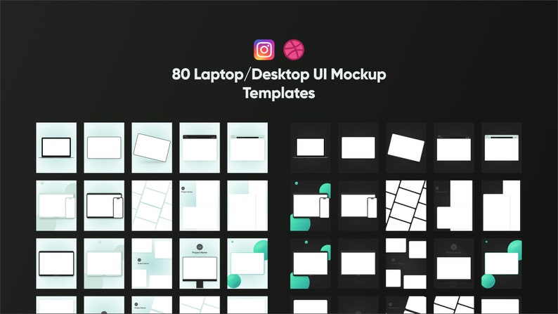 UI Design Mockup Templates - Full Access - Etsy
