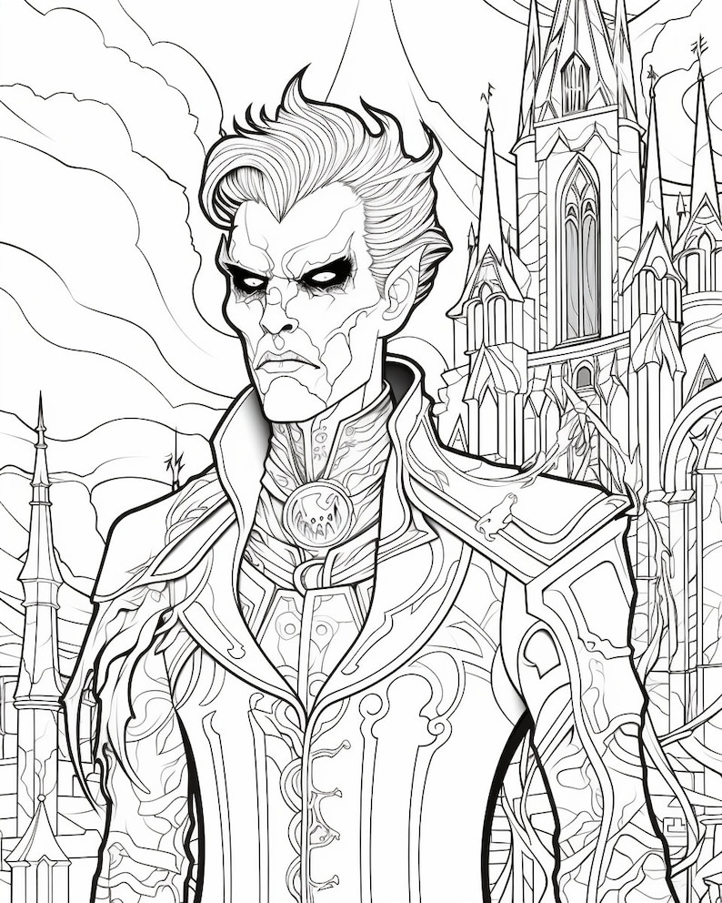 30 Vampire Colouring Pages Vol 2 - Etsy