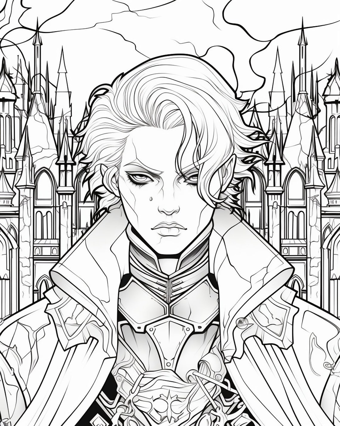 30 Vampire Colouring Pages Vol 1 - Etsy