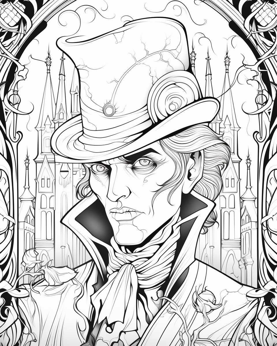 30 Vampire Colouring Pages Vol 1 - Etsy