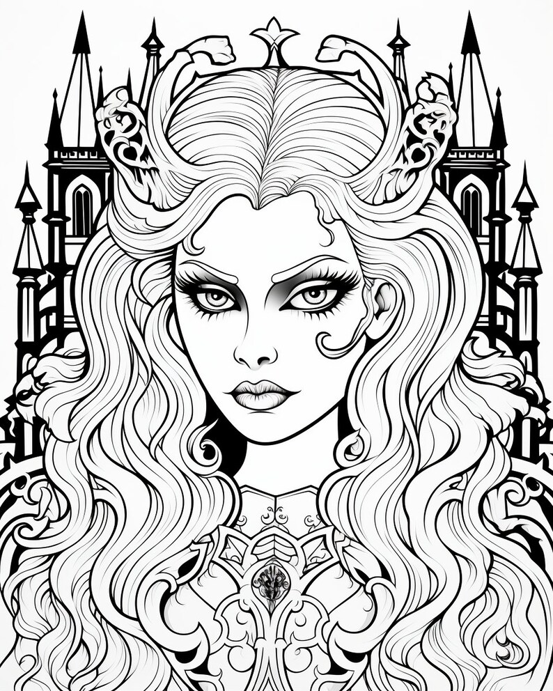 30 Vampire Colouring Pages Vol 1 - Etsy