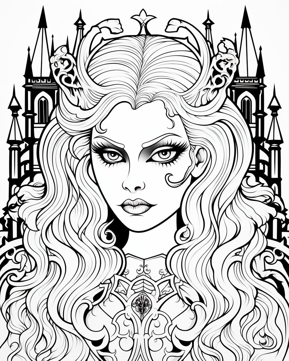 30 Vampire Colouring Pages Vol 1 - Etsy