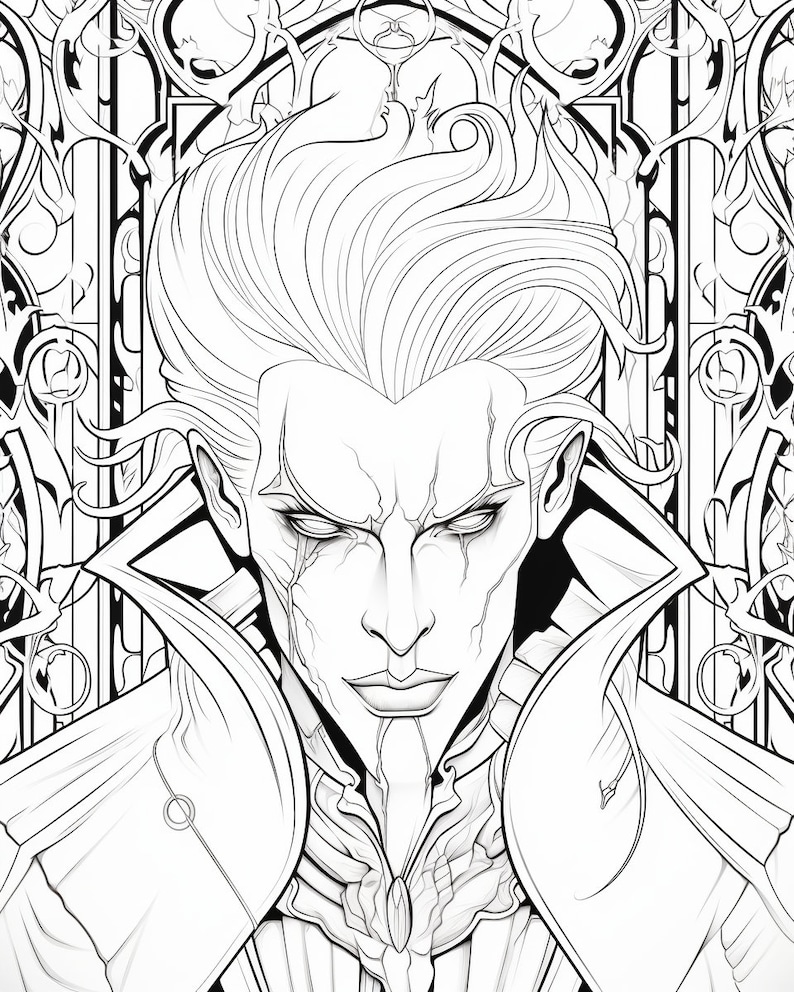 30 Vampire Colouring Pages Vol 2 - Etsy