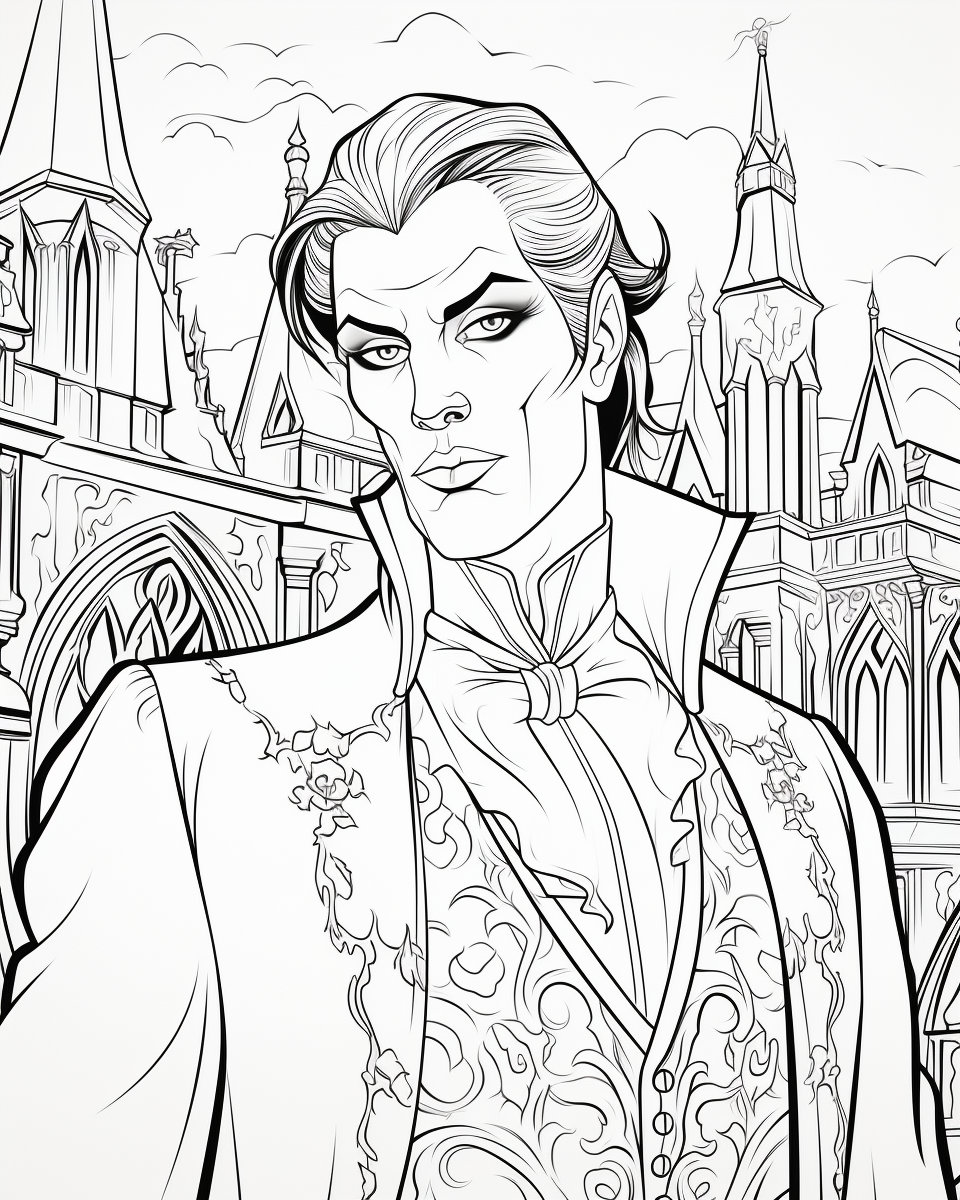 30 Vampire Colouring Pages Vol 1 - Etsy