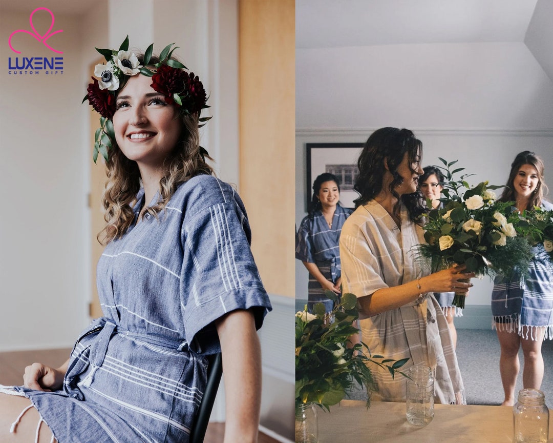 PERSONALIZED Bridesmaid Robes, Custom Bridal Robe, Unique Bridesmaid ...